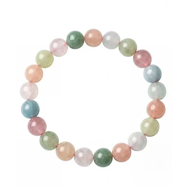 SEREE Billie Beaded Jade Stone Bracelet - Pink