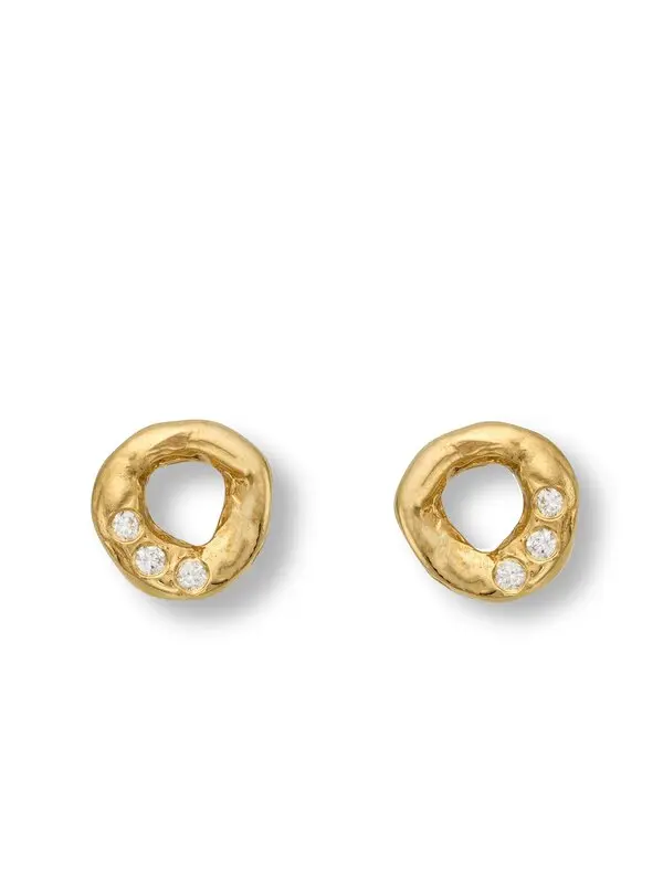 EVA REMENYI Aura Diamond Stud Earrings - Gold