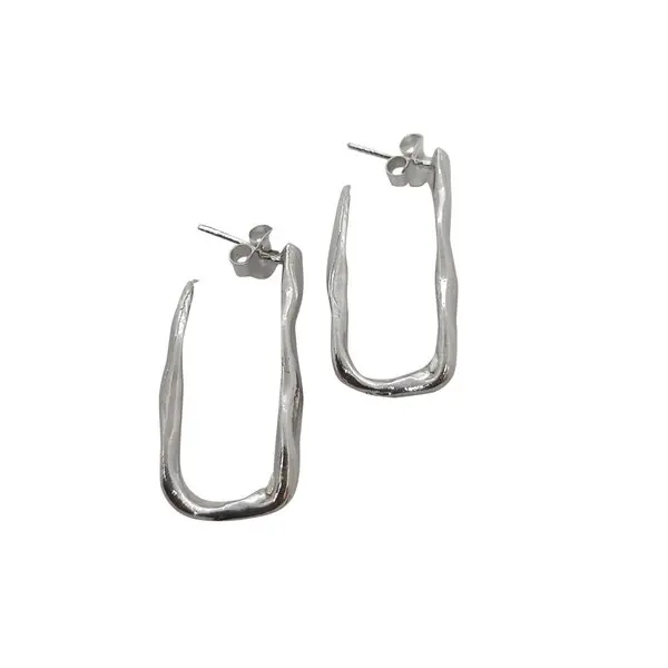 KAREN HALLAM Mae Hoop Earrings - Silver
