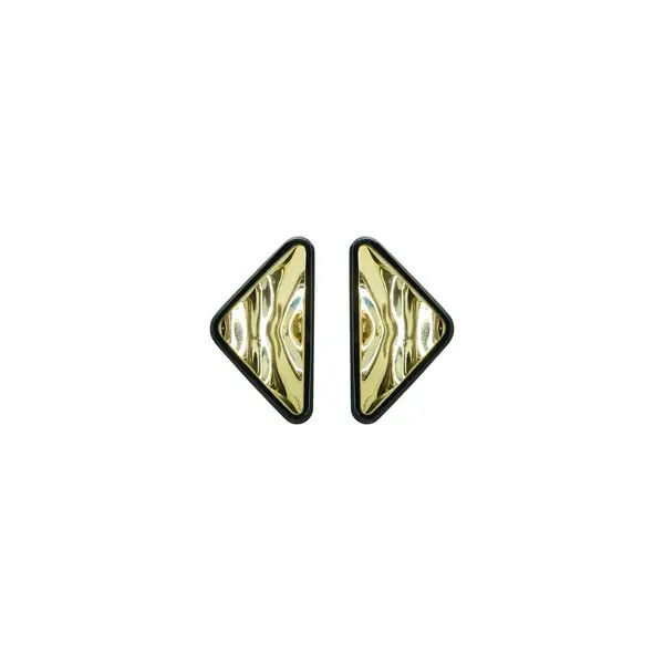 GISSA BICALHO Dune Triangle Acrylic Earrings - Gold/black