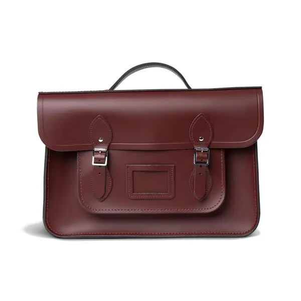 CAMBRIDGE SATCHEL The Company 15-inch Batchel - Black/white