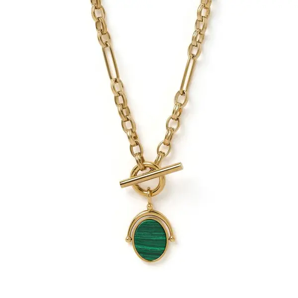ARMS OF EVE Delilah Spinner Necklace - Gold/green/white