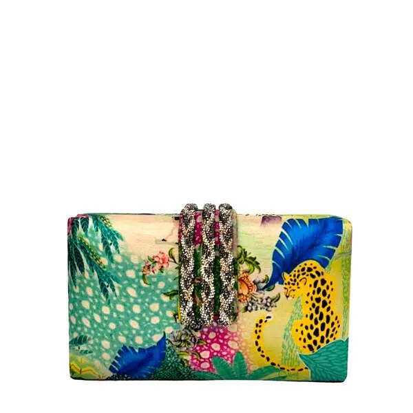 SIMITRI Faerie Braided Fringe Clutch - Gold