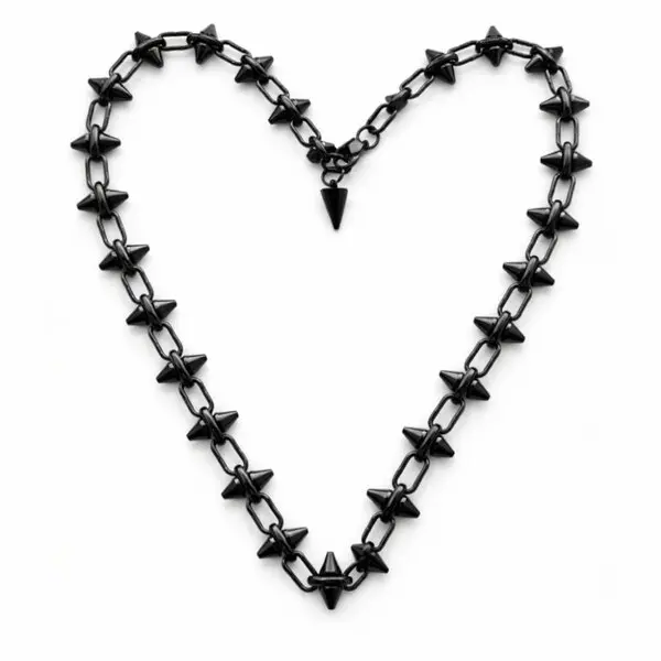 JAGGED HALO JEWELRY Barbie Chain Necklace - Black/grey