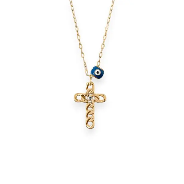 ALEXIE OF ATHENS Serendipity Necklace - Gold/blue