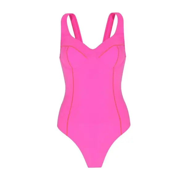 YORSTRULY Eyes On Body Mexicana Thong Bodysuit - Pink