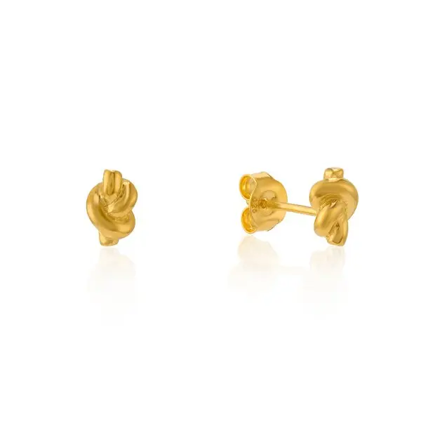 AUREE JEWELLERY St Ives Knot Stud Earrings - Gold