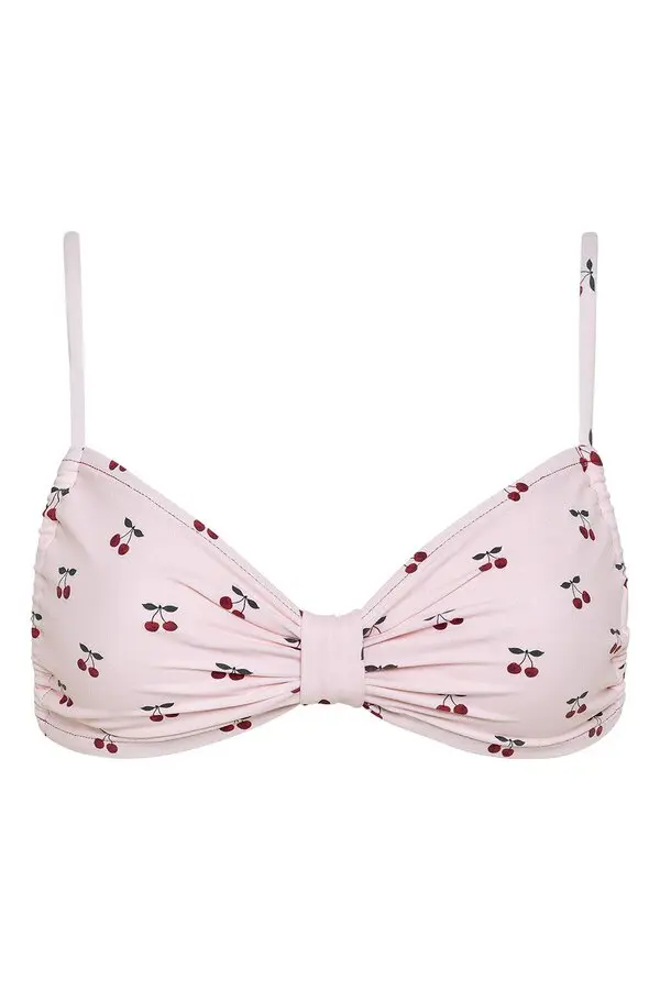 MONTCE Cherries Devin Bikini Top - Pink
