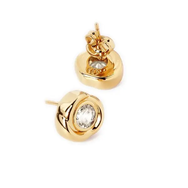 POTOSKA Carlo Flower Stud Earrings - Gold