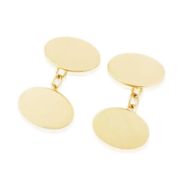 AUREE JEWELLERY Albemarle Yellow Vermeil Oval Cufflinks - Gold