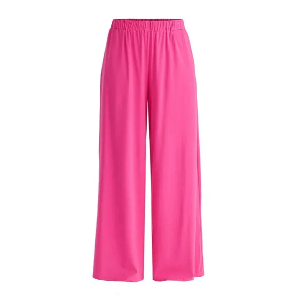 PAISIE Wide Leg Lyocell Jersey Trousers - Pink