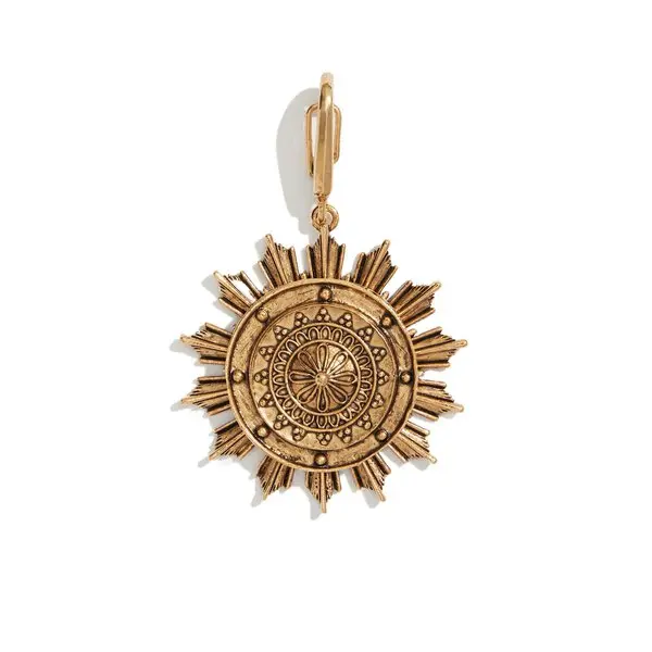 Lovard Sunburst Medallion Charm - Gold