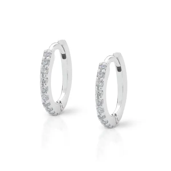 NELLOU JEWELLERY Ava Huggie Earrings - Silver