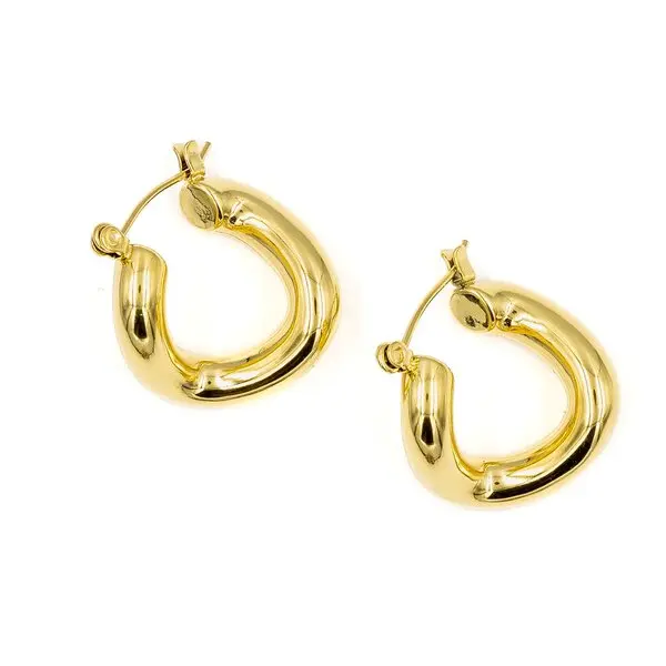 SUPERDIVAJEWELLERY Twisted Hoop Earrings - Gold