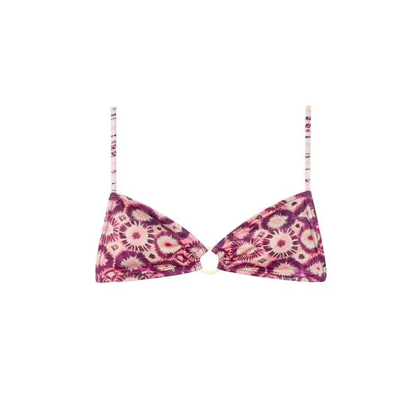 HELIOPHILIA Geometric Print Bandeau Bikini Top - Yellow