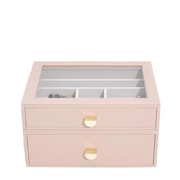 STACKERS Classic Jewellery Box Set Of Two Drawers - Pink