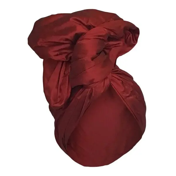 ROMER MILLINERY Silk Shantung Twisturban - Red