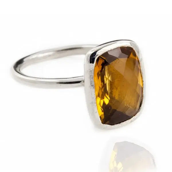 THE JEWELLERY STORE LONDON Desert Sunrise Quartz Ring - Silver