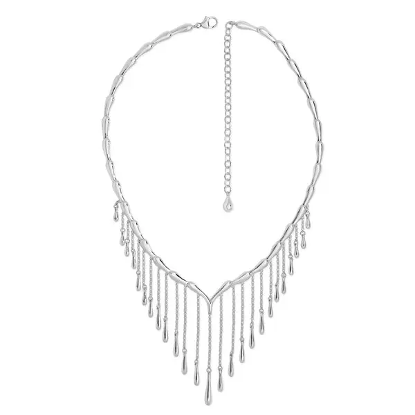 LUCY QUARTERMAINE Sterling Waterfall Necklace - Silver