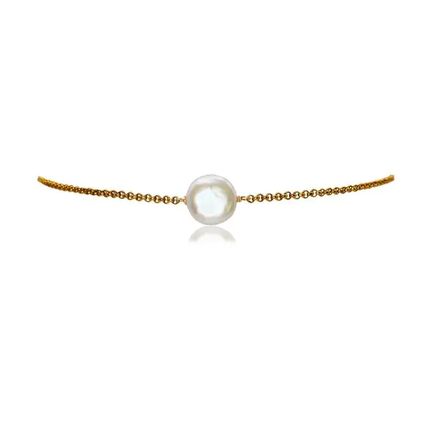 MARQUISE SWIM Punctuation Pearl Choker - White