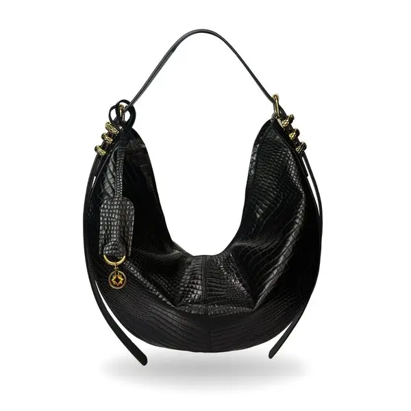 INDIGOLUSH Maxi Hobo Oracle Hiss Bag - Black