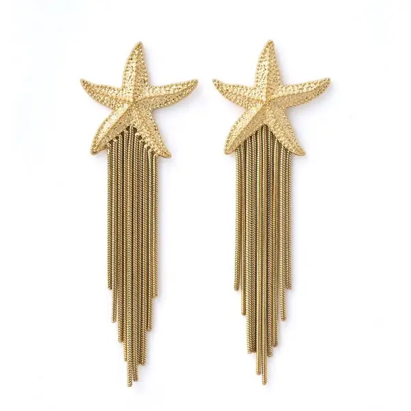 ARMS OF EVE Shooting Star Tassel Earrings - Gold