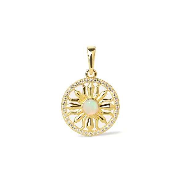 FREQNC ATELIER Sun Charm Opal Pendant - White