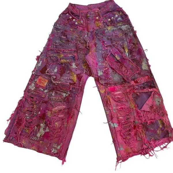 ZASTASTUDIO Wearable Ruins Wide Leg Denim Pants