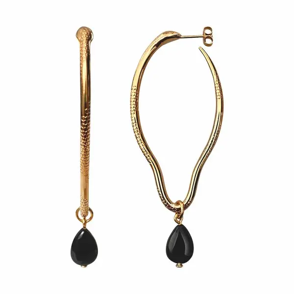 IN CAUDA VENENUM Aeterna Hoop Earrings