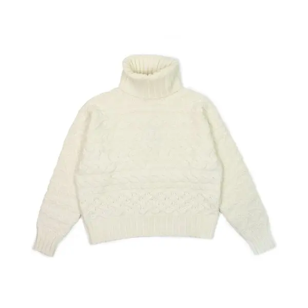 GIGI KNITWEAR Cable Knit Merino Wool Sweater