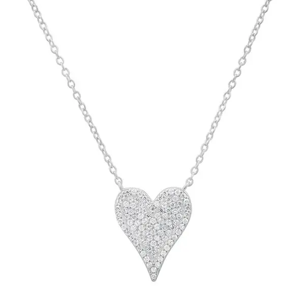 KYLIE HARPER Sterling Heart Pendant Necklace - Silver