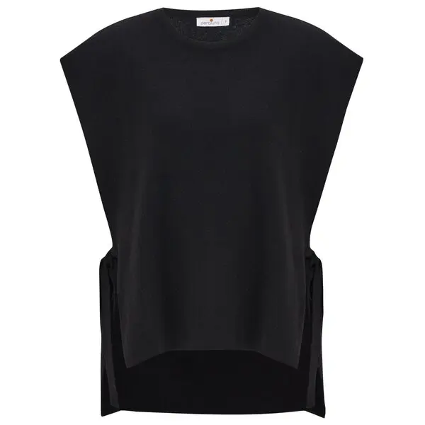 PERALUNA Sleeveless Cashmere Blend Poncho