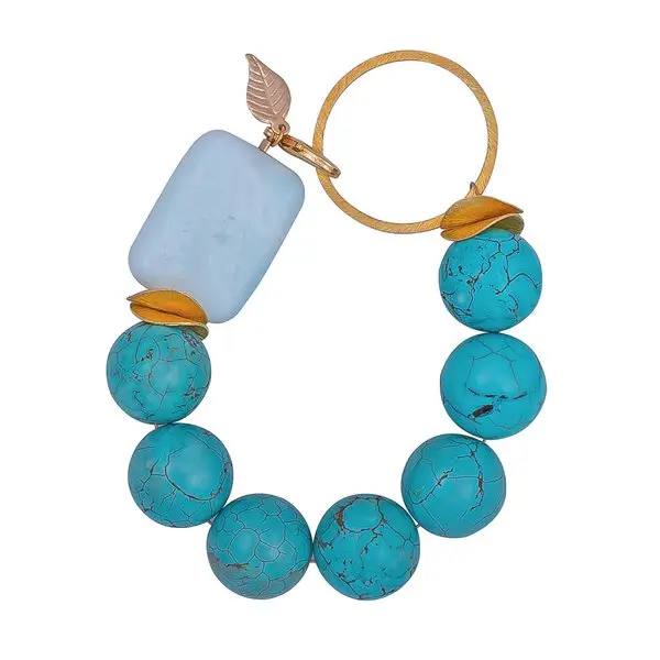 MAGPIE ROSE Turquoise & Vermeil Bracelet - Blue