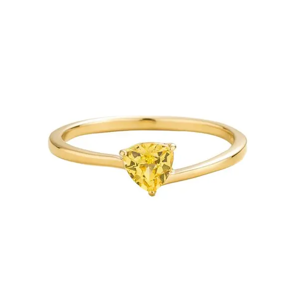 JUVETTI  Yellow Sapphire Trillion Ring In Gold - Gold/yellow