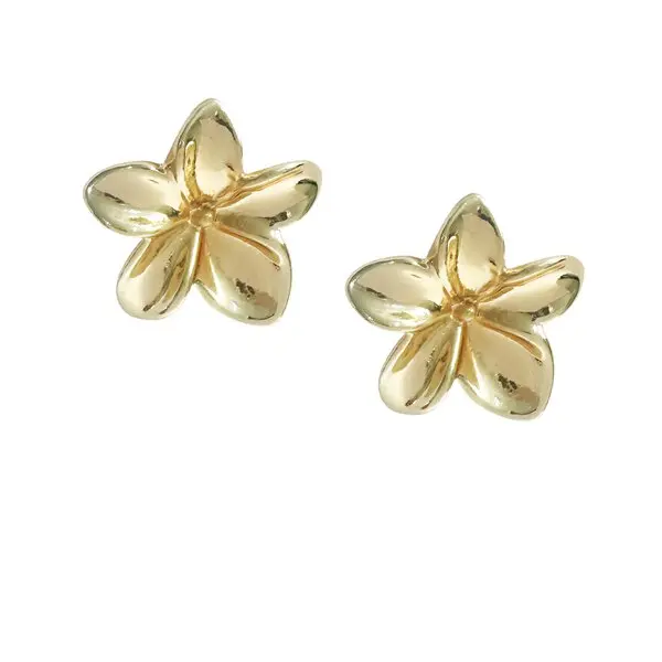 MAISON DE GALA Polished Blossom Stud Earrings - Gold