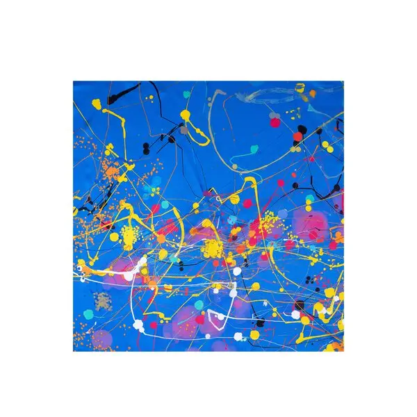 LILIA MUNN Mulberry Silk Scarf– Blue - Blue/purple