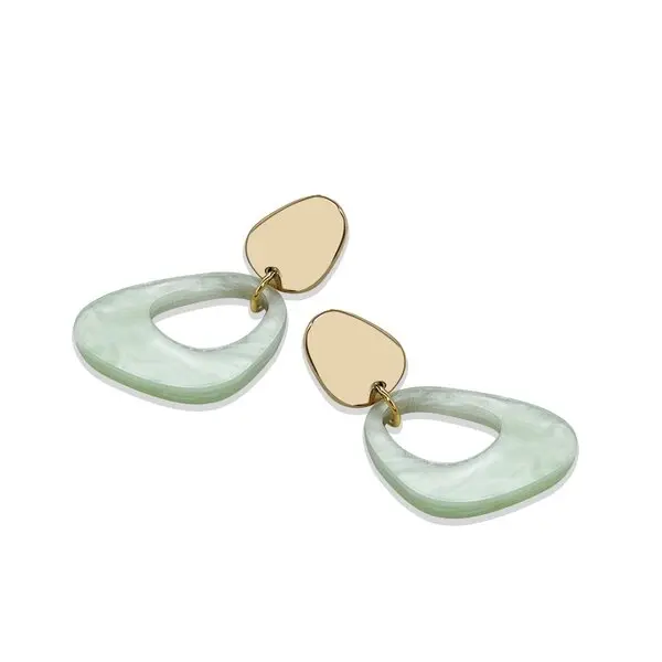 TOOLALLY Pebble Drop Earrings - Green