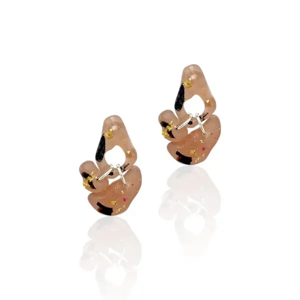 BIO-TRIMMINGS Arber Stud Earrings - Brown