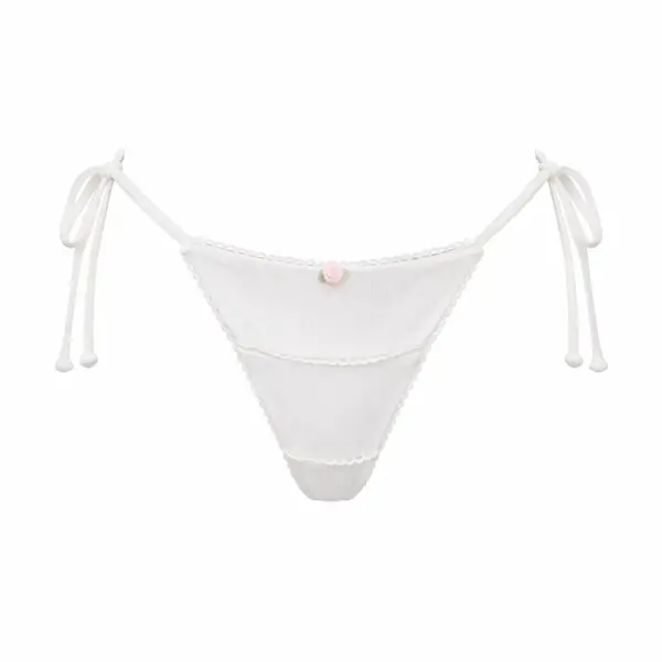IVY SWIMWEAR Rosa Floral Bikini Bottom - White