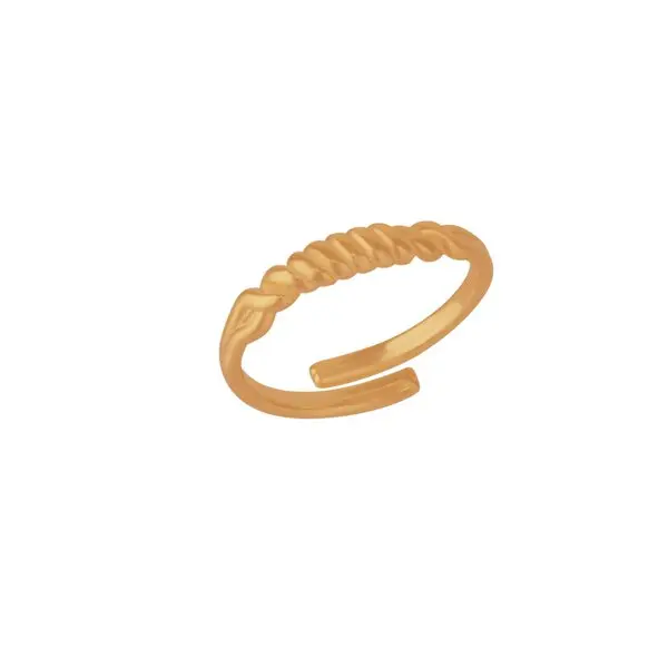 SPERO LONDON Twisted Screw Sterling Silver Ring - Rose Gold