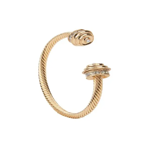 Saachi Barbell Charm Statement Cuff - Gold