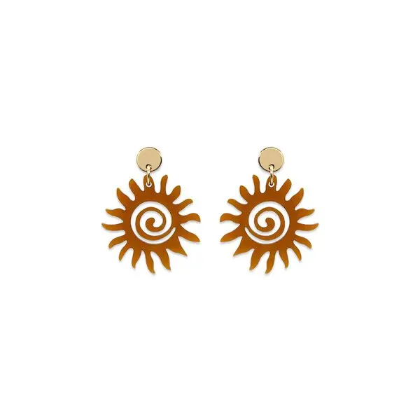 TOOLALLY Sun Dangle Earrings - Gold