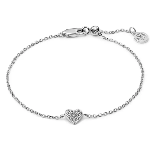 SIF JAKOBS JEWELLERY Cuore Silver Bracelet - White/silver