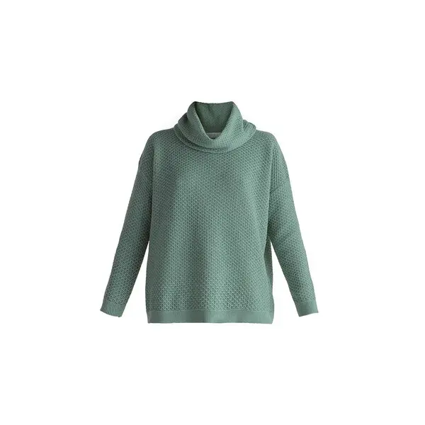 PAISIE Cowl Neck Textured Jumper