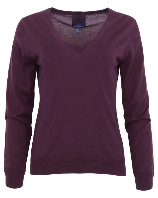 LORDS OF HARLECH Sasha V-neck Sweater - Purple