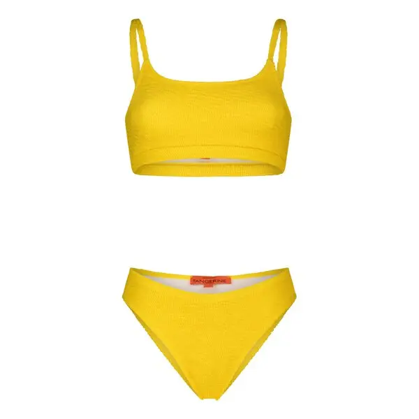 MAISON TANGERINE Textured Bikini - Yellow
