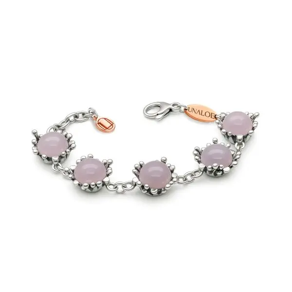 UNALOE Ribes Kunzite Bracelet - Silver/pink
