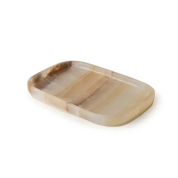 And Jacob Less Is More Bathroom Small Tray Amber Onyx - Orange