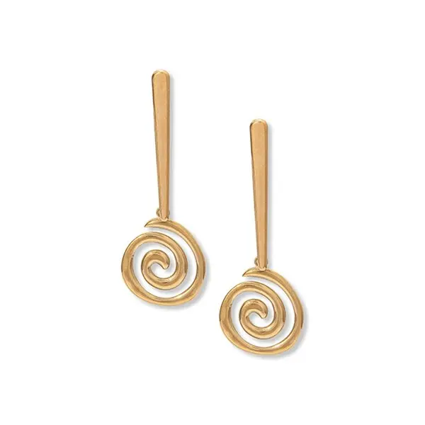A WEATHERED PENNY Astrid Swirl Stud Earrings - Gold