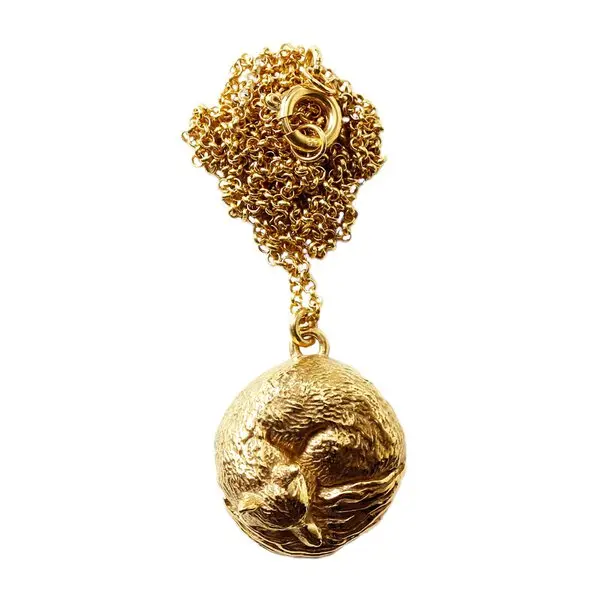 LEE RENEE Fox Pendant Necklace - Gold